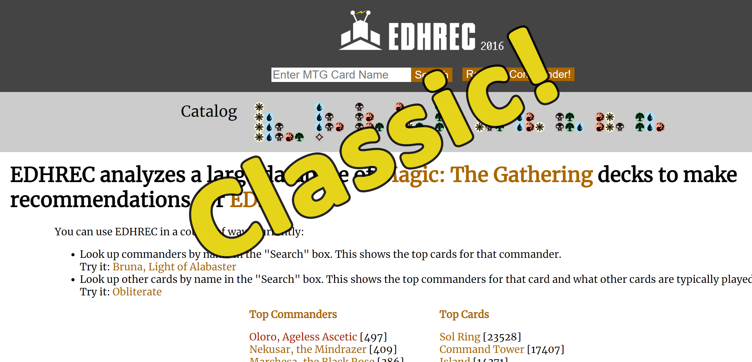 EDHREC Launches EDHREC Classic! - EDHREC